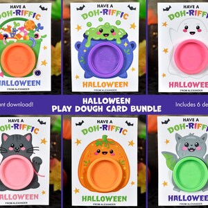 Halloween Play Dough Gift Card: Printable Classmate Favor (PDF) - Etsy
