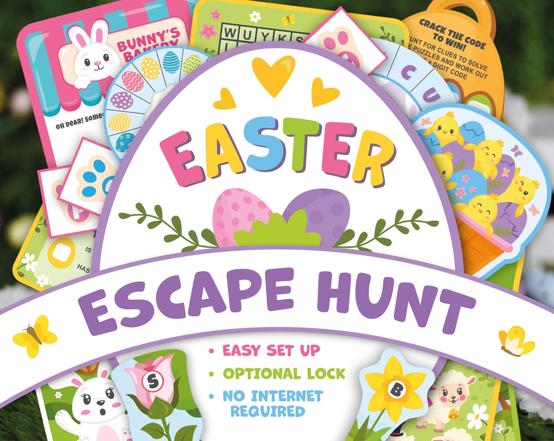 Easter Escape Room Hunt for Kids | Printable Easter Escape Room ...