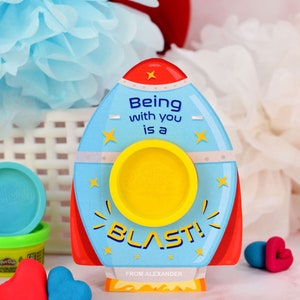 Play-doh Valentines Gift Card Printable Class Mates Gift Non-candy Gift ...