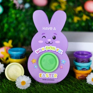 Easter Play Dough Gift Card Printable Class Easter Gifts Non-candy Gift ...