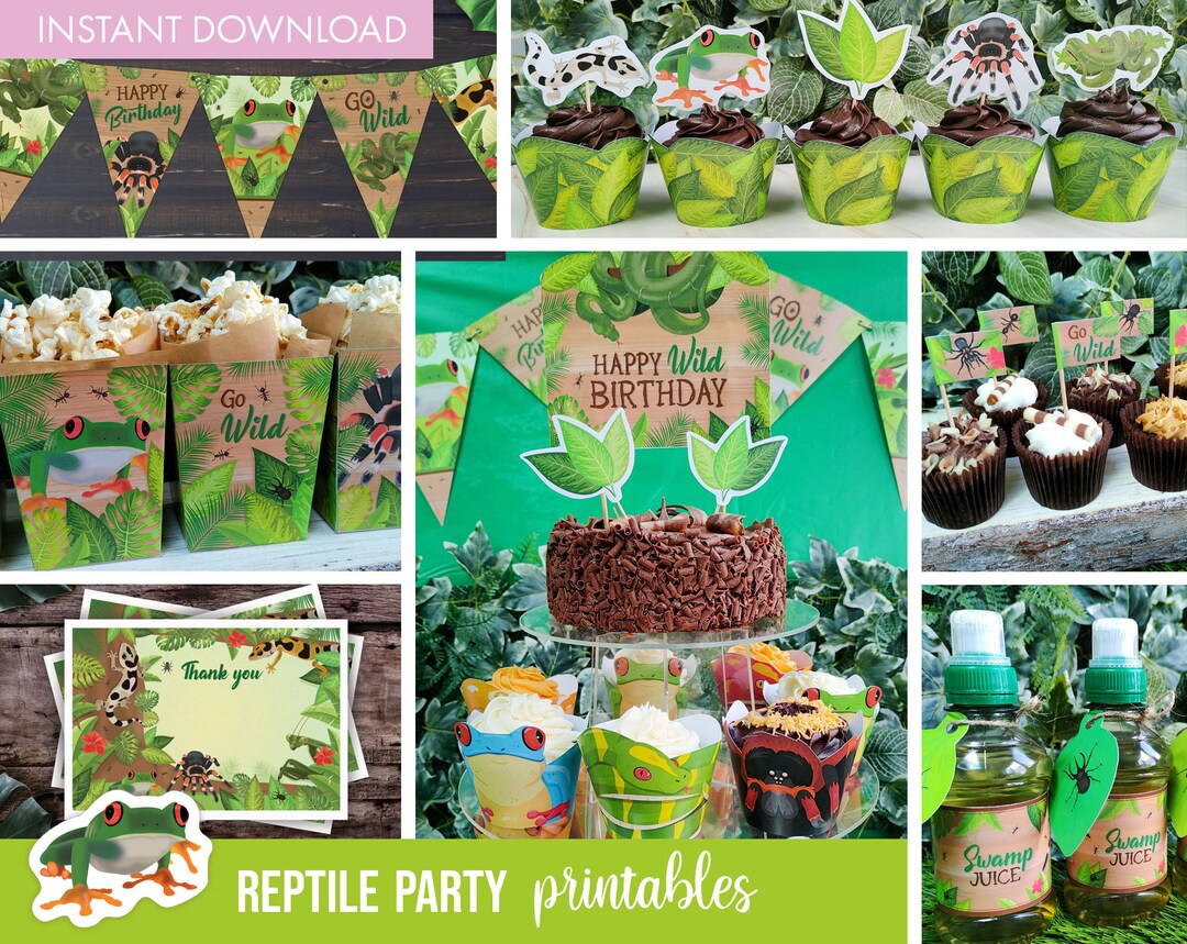 Printable Reptile Party Party Package | Digital Downloads | Reptile ...