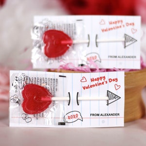 Kids Valentines Printable Lollipop Labels | Class Mates Gift ...