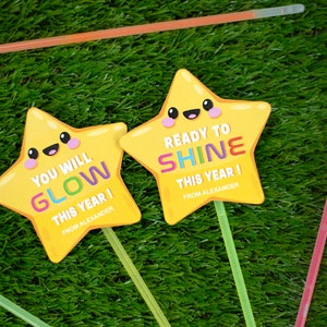 Printable Star Glow Stick Tags: Teacher Student Gift (PDF) - Etsy