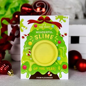 Printable Christmas Tree Slime Holder | Christmas Slime Gift Tag for ...