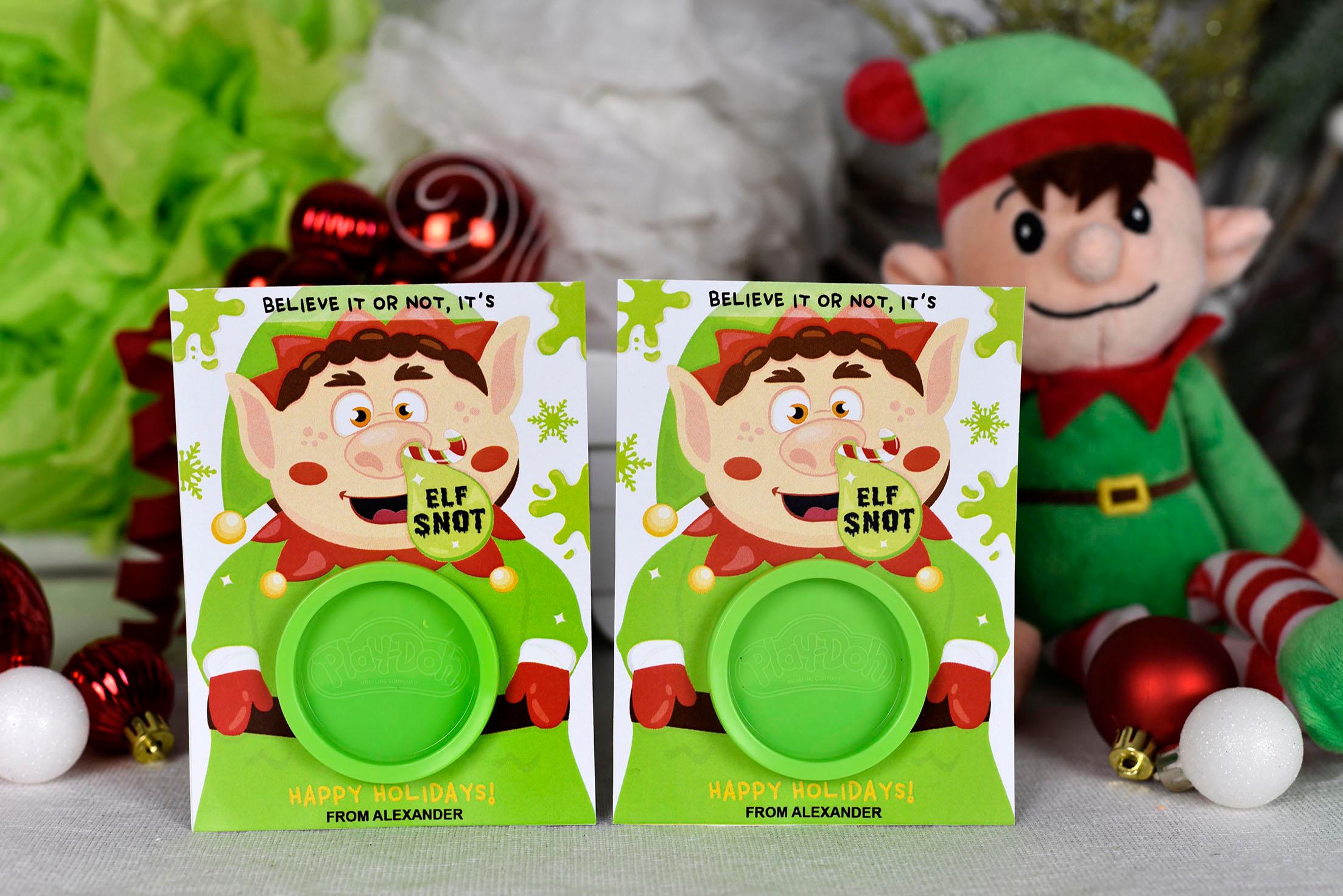 Printable Christmas Elf Slime Holder: Kids Classroom Favor (PDF) - Etsy