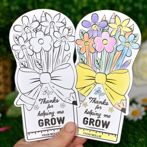 Printable Teacher Appreciation Gift Card Holder: Flowers Design (PDF ...