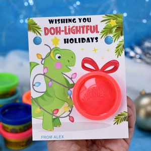 Play Dough Christmas Gift Card | Printable Class Holiday Gifts | Non ...