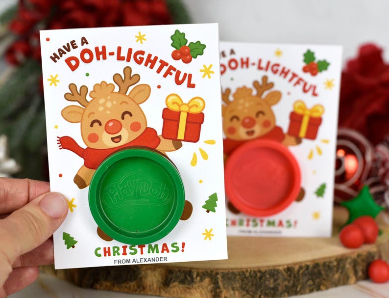 Christmas Play Dough Gift Card: Printable Classmate Favor (PDF) - Etsy