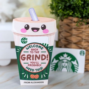 Printable Teacher Appreciation Coffee Card Holder | Funny Back to ...