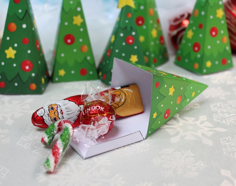 Printable Christmas Tree Gift Box Christmas Tree Box - Etsy