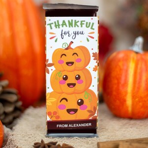 Thanksgiving Candy Bar Wrapper: Turkey & Pumpkin Design (PDF) - Etsy