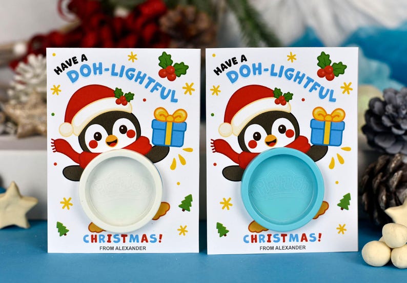 Christmas Play Dough Gift Card: Printable Classmate Favor (PDF) - Etsy