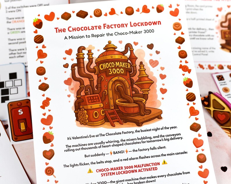Printable Valentine's Escape Room Game: Classroom or Home, the ...