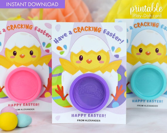 Play-Doh Easter Gift Card | Printable Class Easter Gifts | Non-candy ...