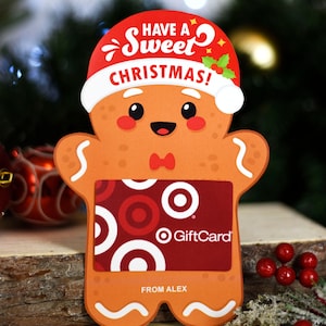 Printable Christmas Gingerbread Gift Card Holder (PDF) - Etsy