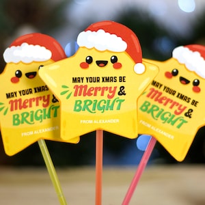 Printable Christmas Glow Stick Tag | Classroom Gift | Christmas Favor ...