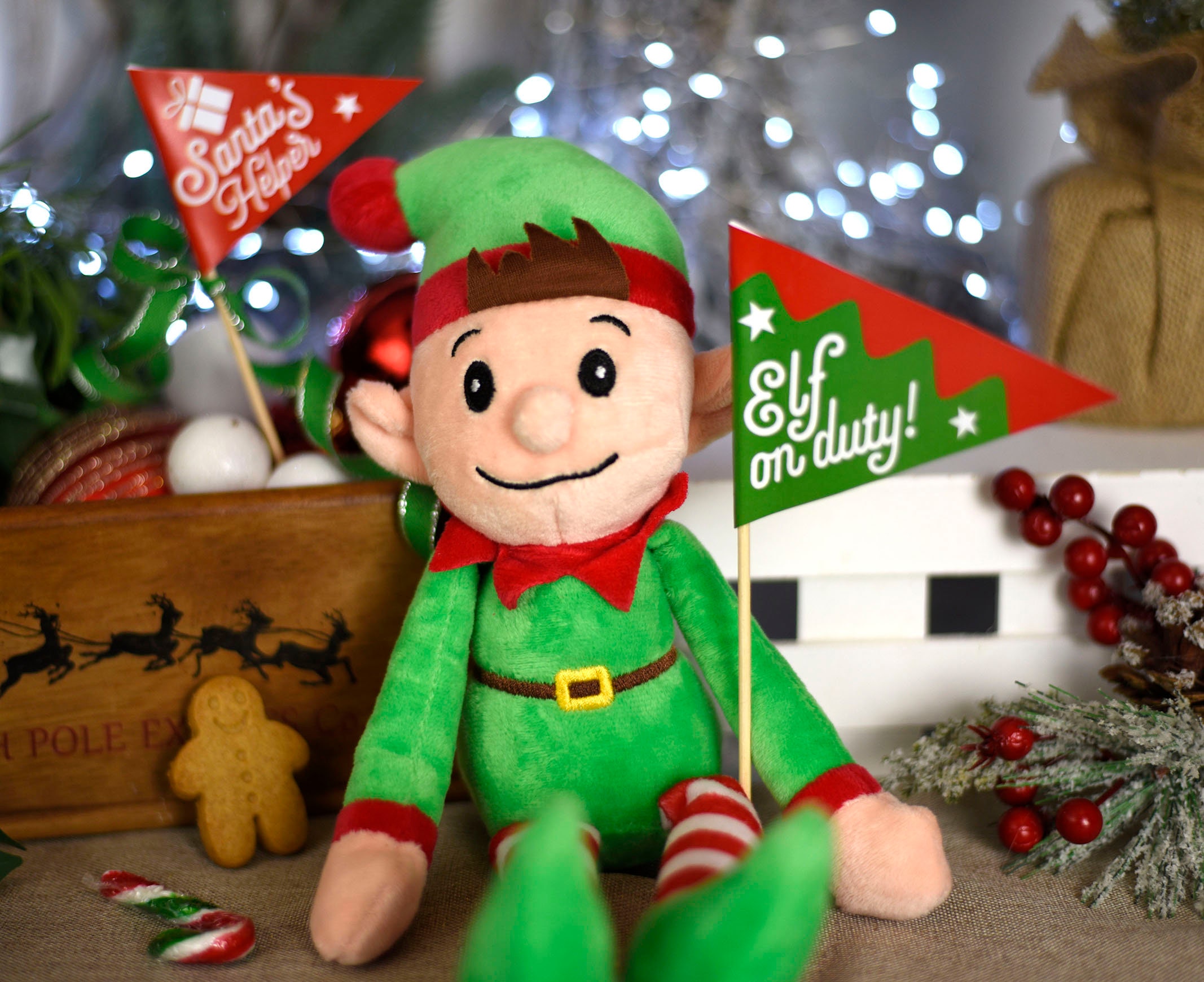Printable Christmas Elf Pennant Flags: Holiday Decor (PDF) - Etsy