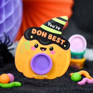 Printable Pumpkin Play Dough Holder | Non-candy Halloween Gift for Kids ...
