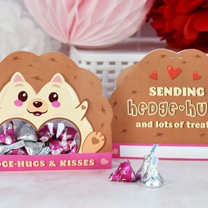 Printable Valentines Hedgehog Treat Wrap Class Mates Gift Small Gift ...