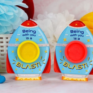 Play-doh Valentines Gift Card Printable Class Mates Gift Non-candy Gift ...