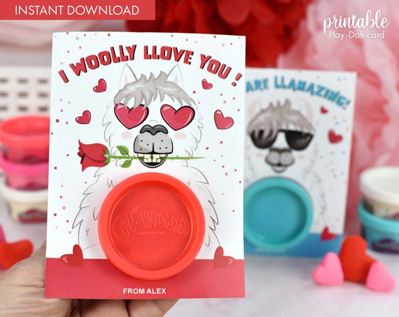 Play-Doh Valentines Gift Card | Printable Class Valentine Day Gifts ...