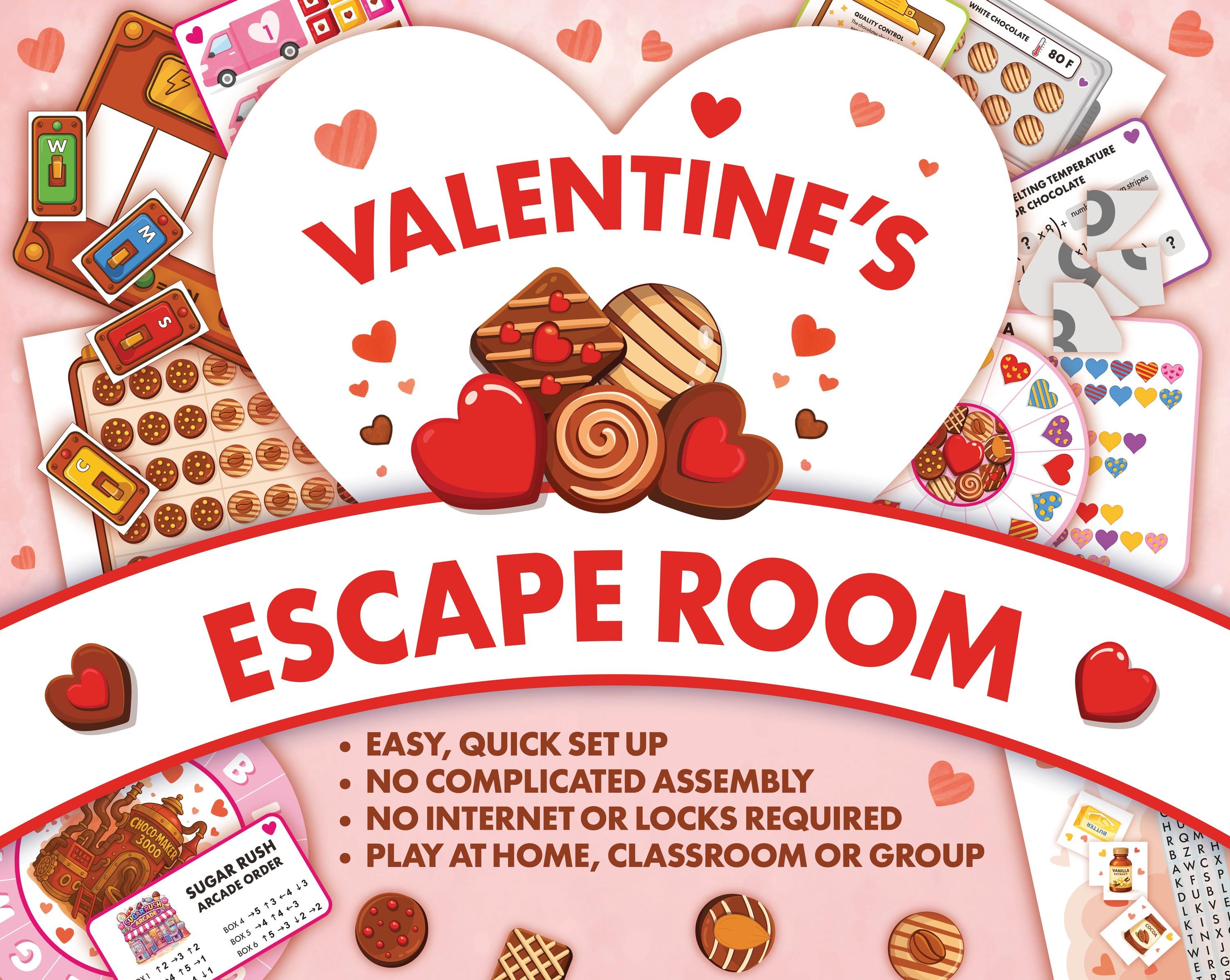 Printable Valentine's Escape Room Game: Classroom or Home, the ...