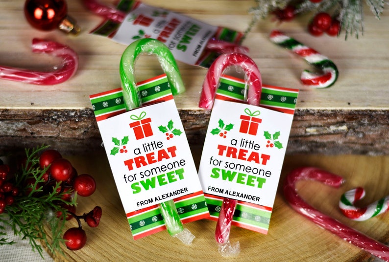 Printable Christmas Candy Cane Holder: Classroom Gift Tag (PDF) - Etsy