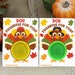 Thanksgiving Turkey Play-doh Cards: Printable Classroom Favors (PDF) - Etsy