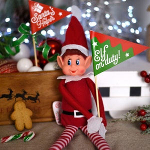 Printable Christmas Elf Pennant Flags Elf Flags Christmas - Etsy