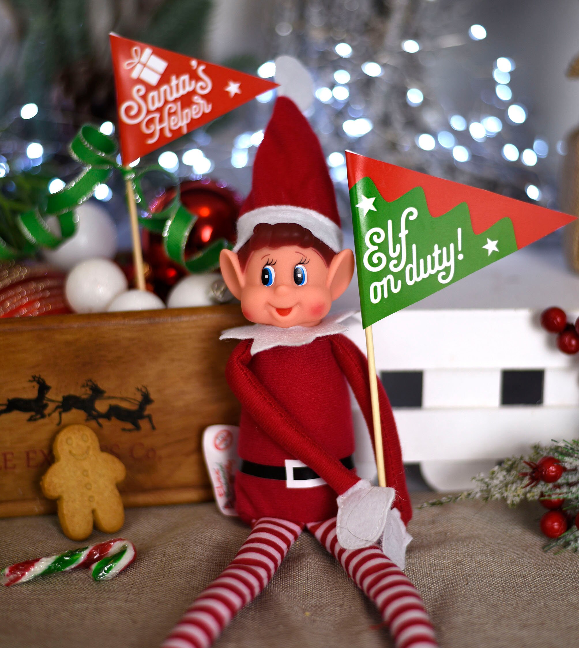Printable Christmas Elf Pennant Flags: Holiday Decor (PDF) - Etsy