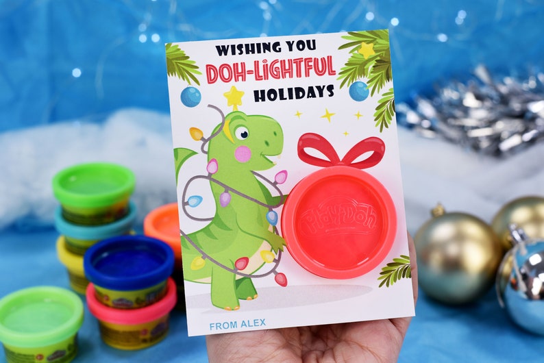 Printable Christmas Play Dough Holders: Holiday Classroom Gifts (8 ...