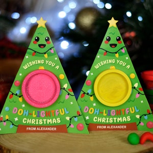 Christmas Tree Play Dough Holder | Printable Holiday Class Gifts | Non ...