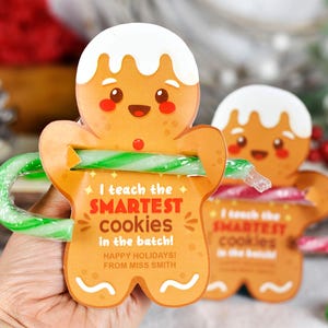 Printable Christmas Candy Cane Holder Student Gift Christmas Favor ...