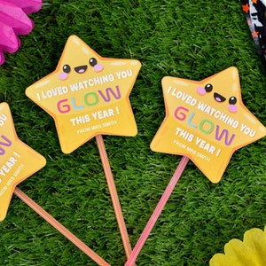 Printable Personalised Star Tag to Add to Glow Sticks | End of Term ...