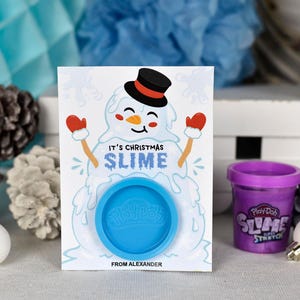 Printable Christmas Snowman Slime Holder Christmas Slime Gift Tag for ...