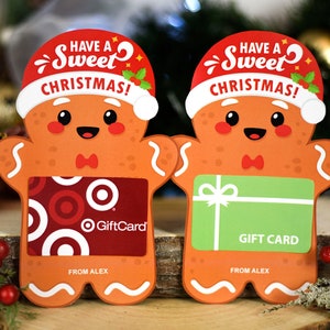 Printable Christmas Gingerbread Gift Card Holder (PDF) - Etsy
