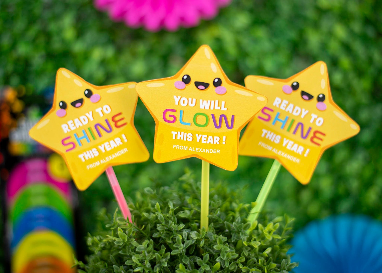 Printable Star Glow Stick Tags: Teacher Student Gift (PDF) - Etsy
