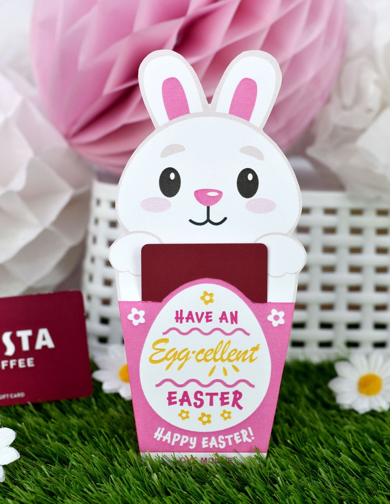 Printable Easter Gift Card Holder: Bunny & Chick Design (PDF) - Etsy