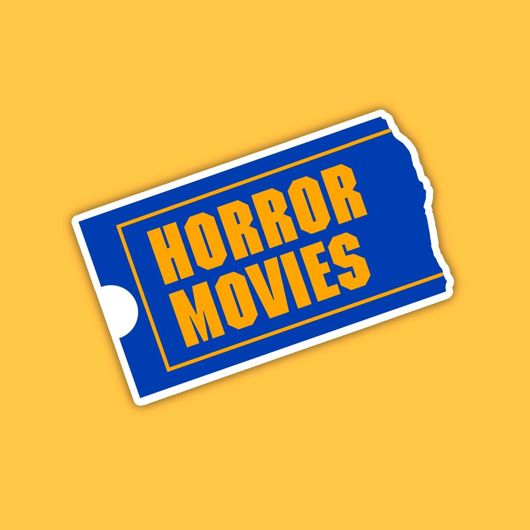 Horror Movies Ticket Sticker - Etsy