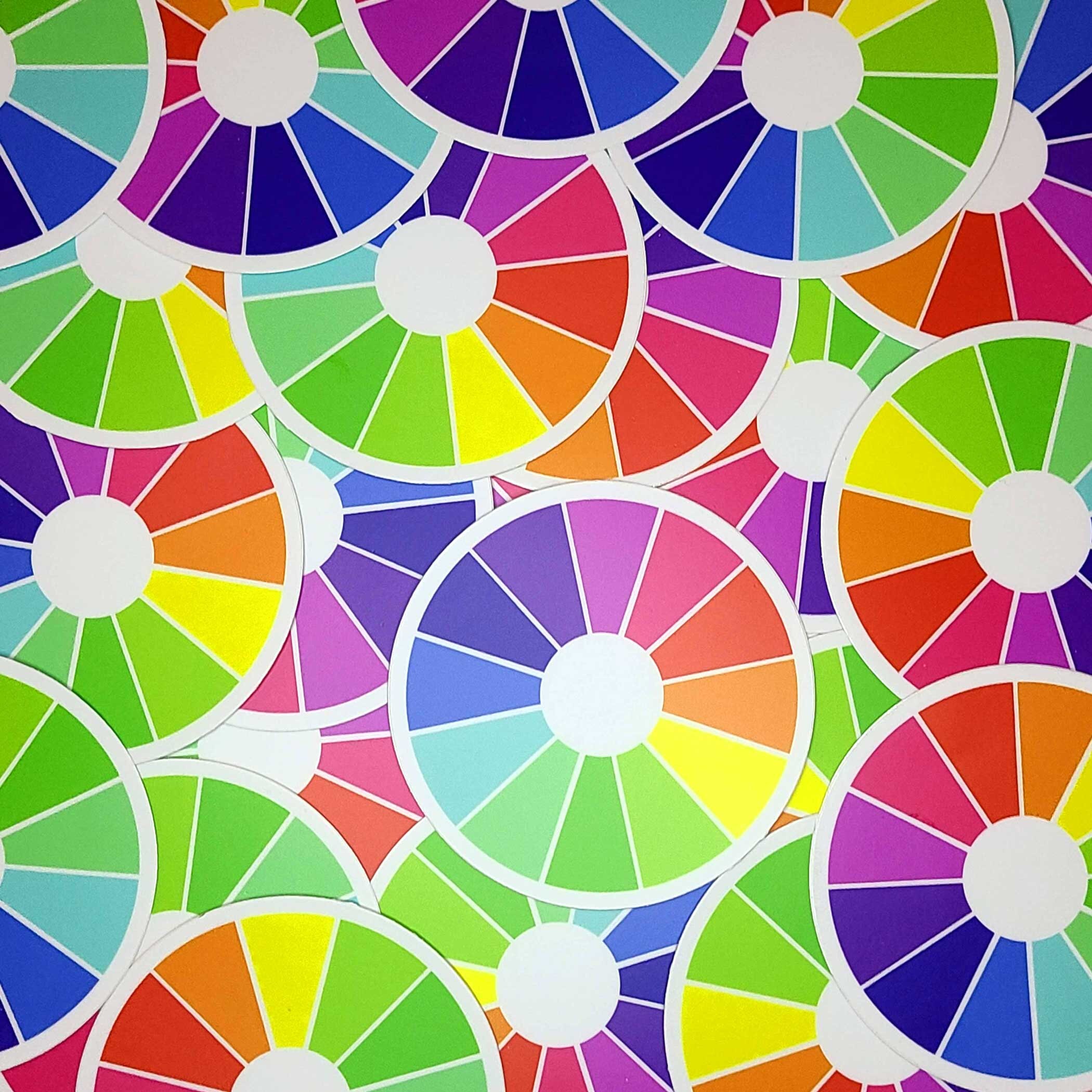 Cyan Magenta Yellow Color Wheel Sticker CMY | Etsy