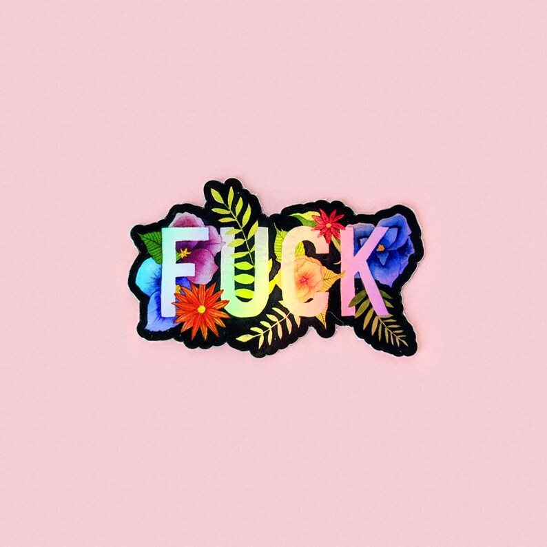 Holographic F*CK Sticker - Etsy