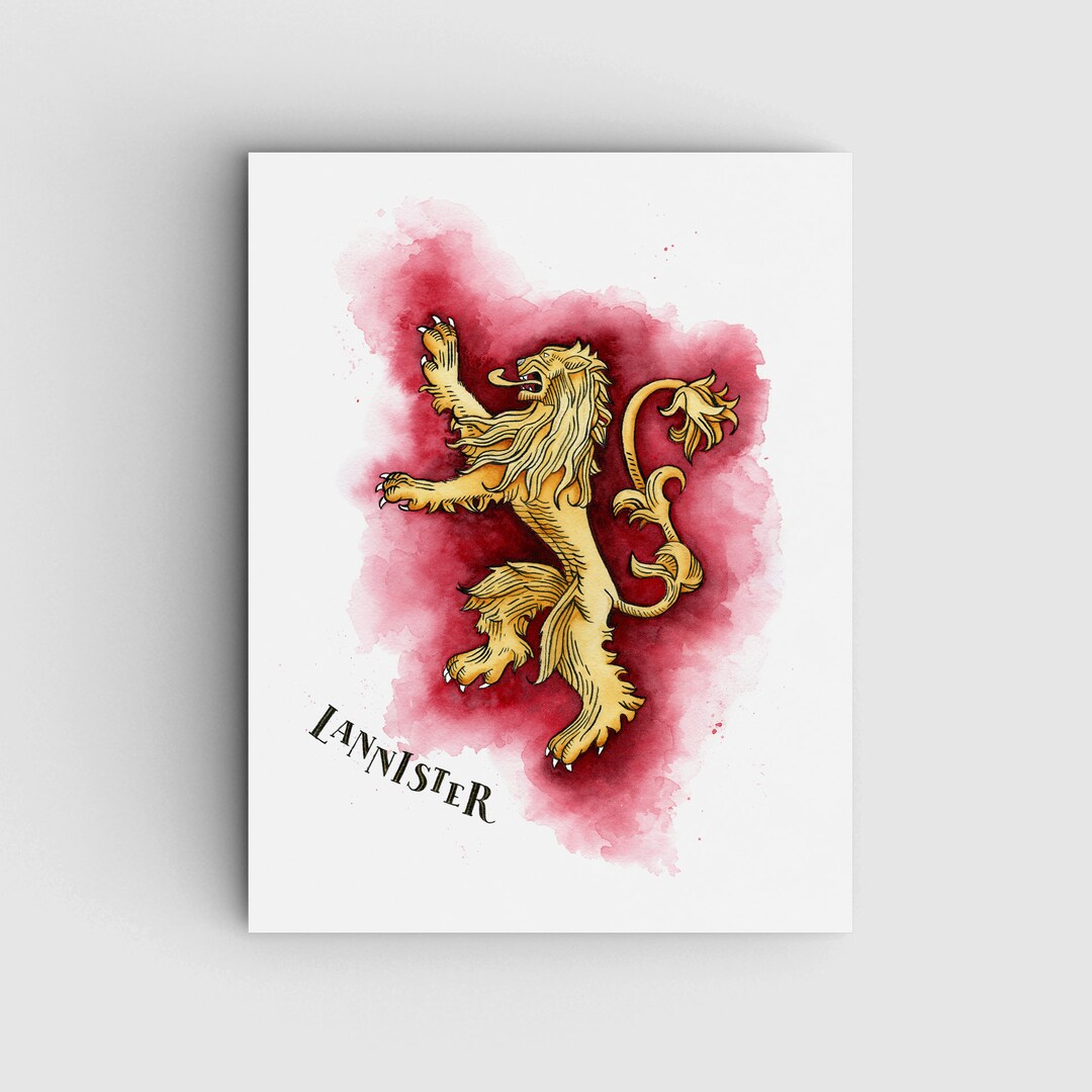 Golden Lion Sigil Art Print - Etsy