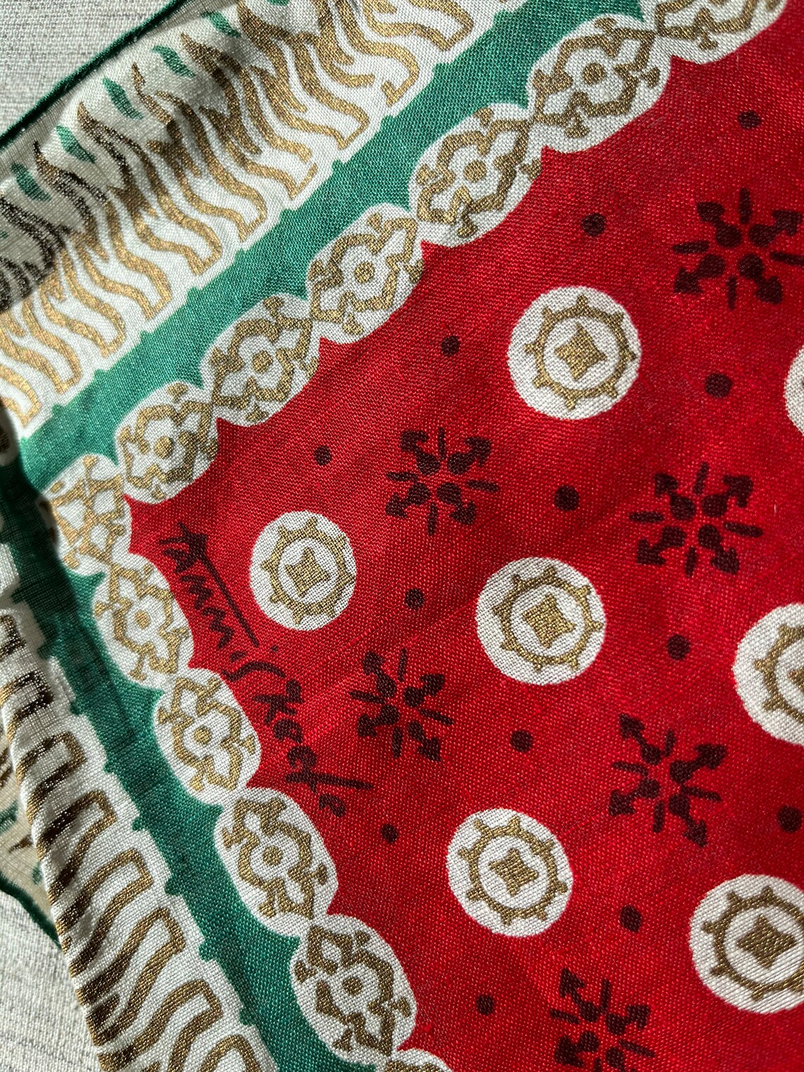 Vintage Tammis Keefe Christmas Hanky - Etsy