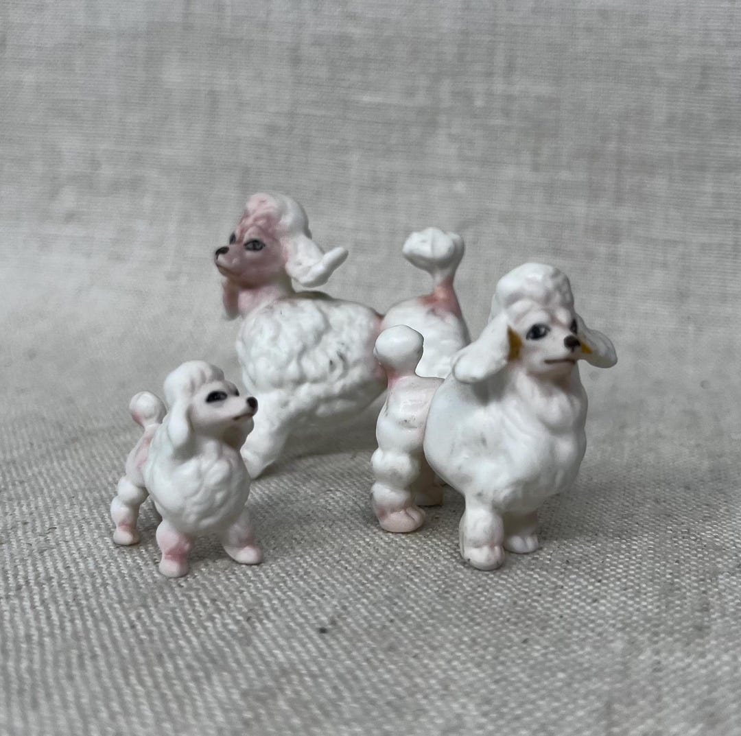 Three Poodle Miniatures - Etsy