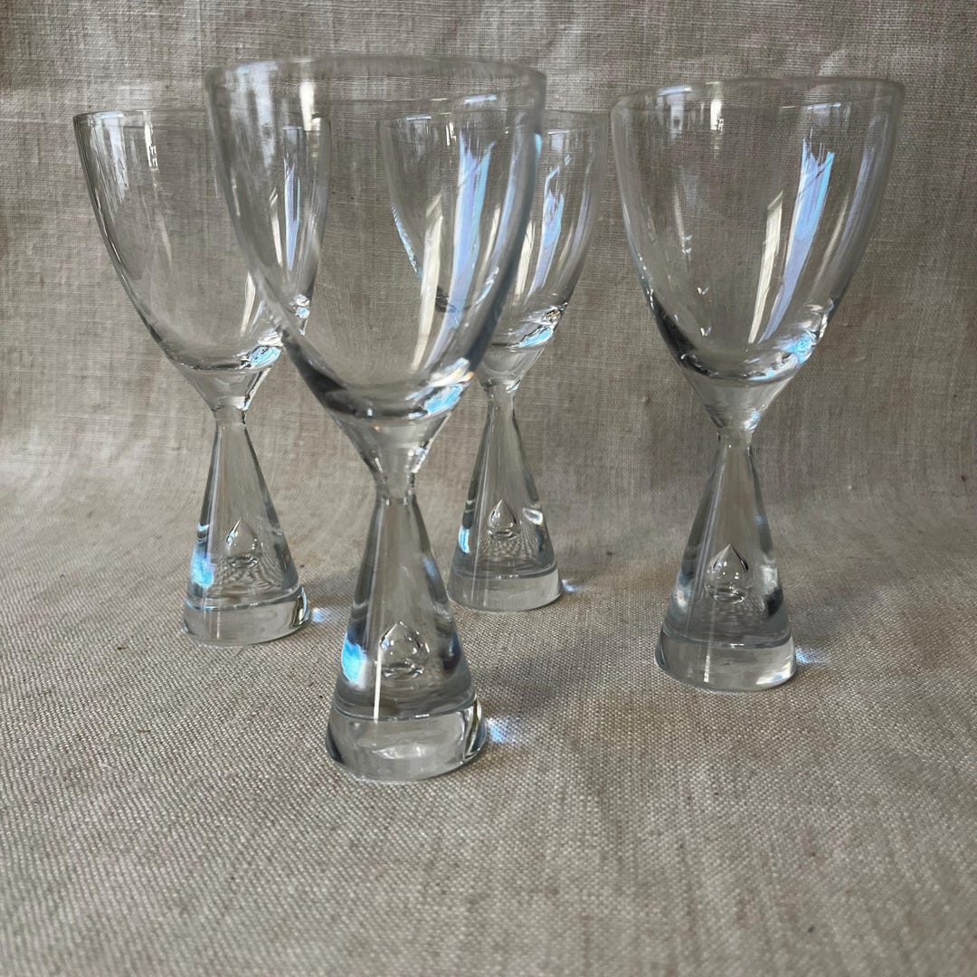 4 MCM Holmegaard Princess White Wine Glasses - Etsy