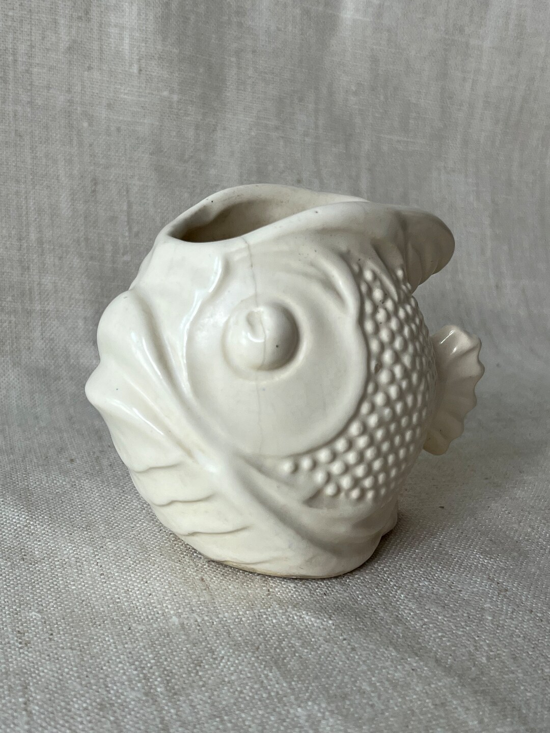 Mccoy Rare White Puffer Fish Planter - Etsy