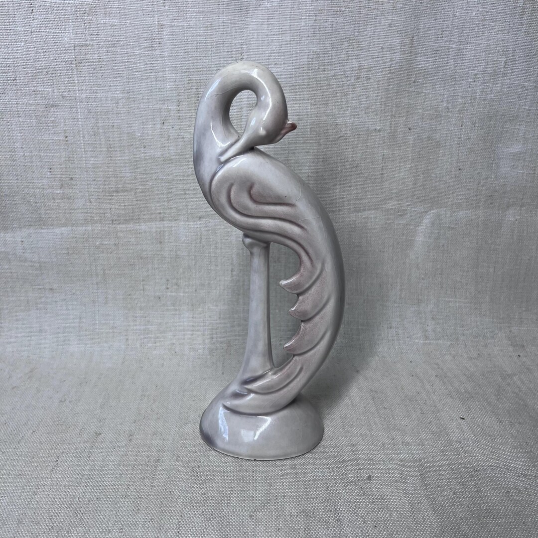 Vintage Art Deco Style Peacock by Roselane California - Etsy