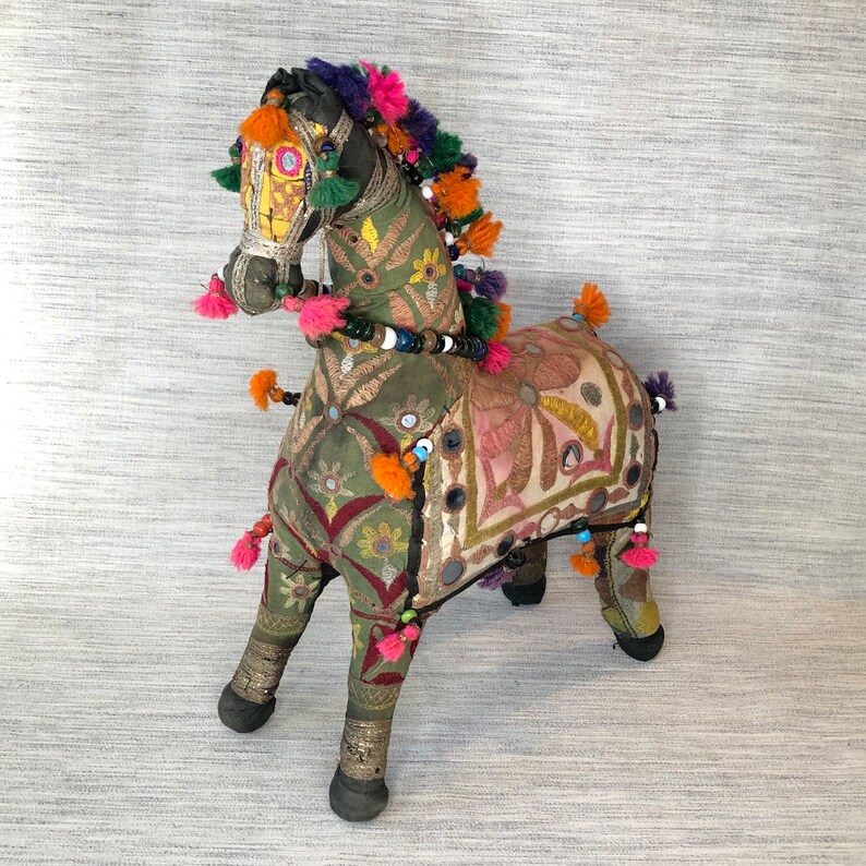 Vintage Patchwork Horse Figure India - Etsy
