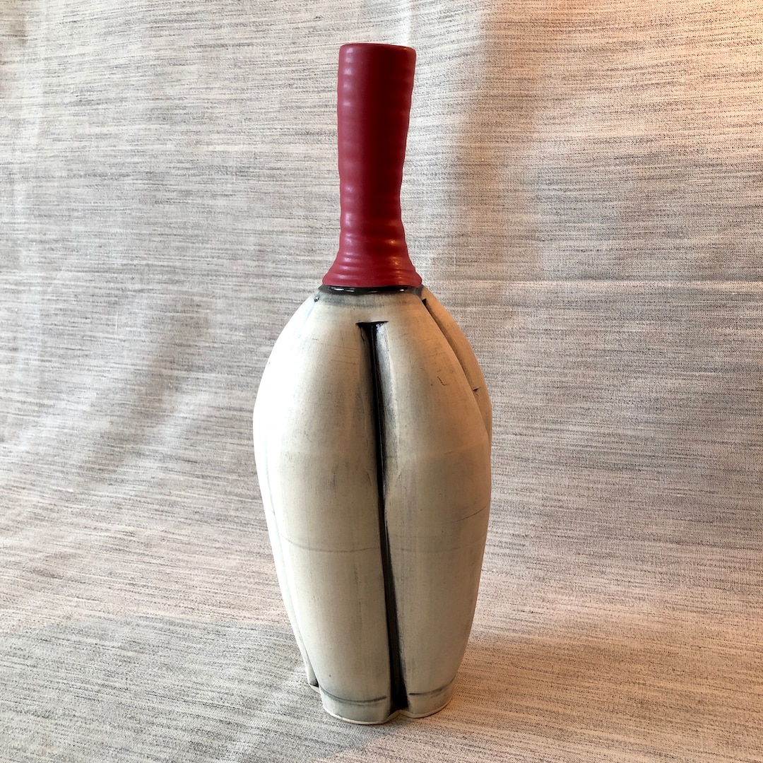 Studio Pottery Vase 13" by Ed & Kate Coleman - Etsy