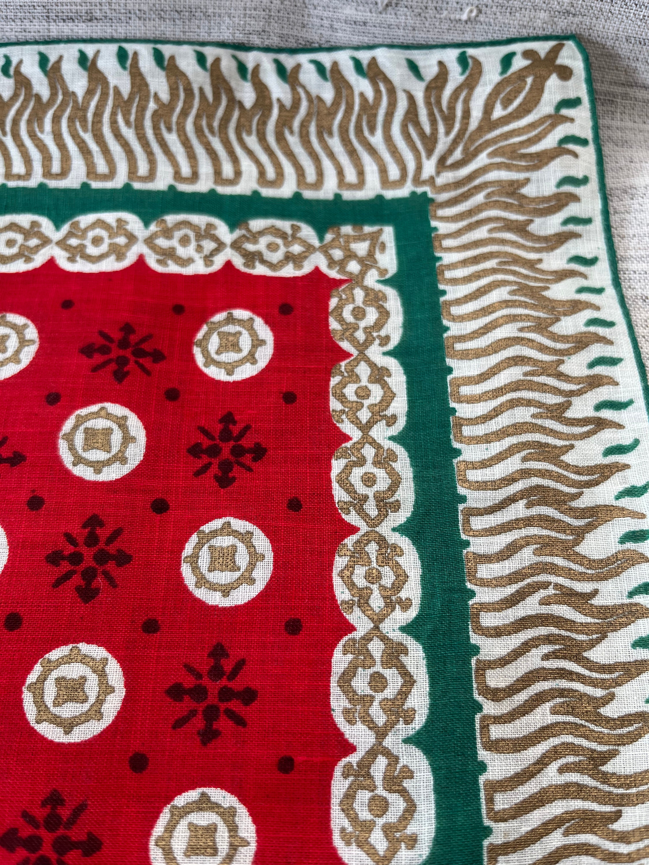 Vintage Tammis Keefe Christmas Hanky - Etsy